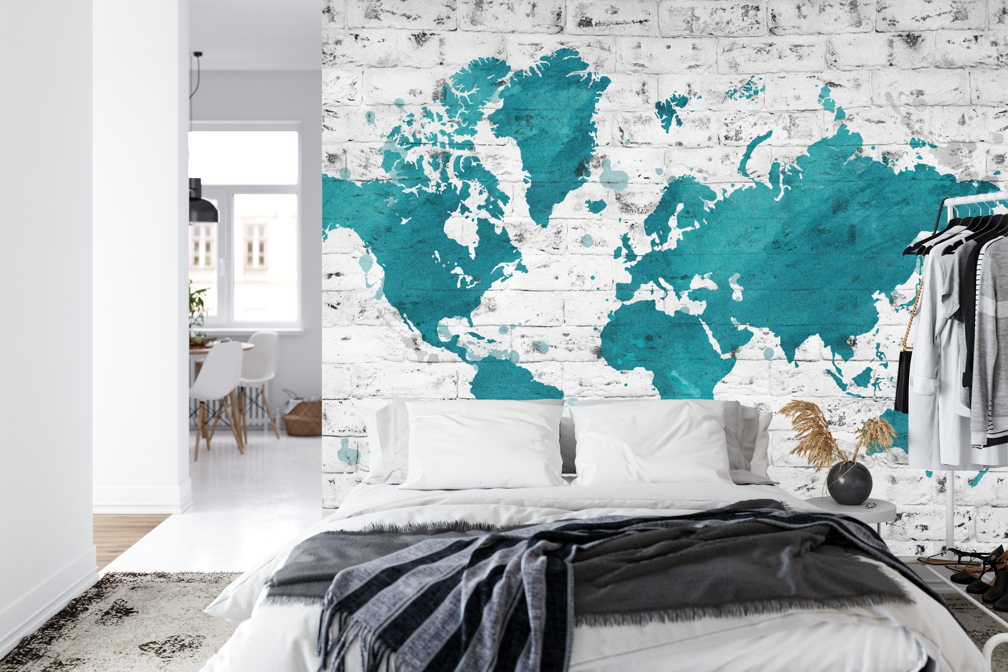 Fototapeta Mapa Świata Flizelina 254x184 - Arena.pl